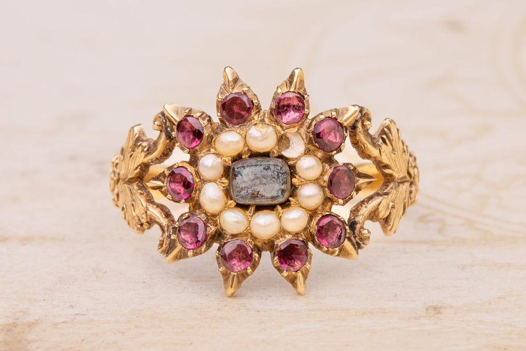 Unusual Georgian Memorial Ring – Ravensbury Antiques