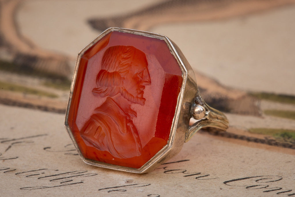 Georgian Shakespeare Intaglio Signet Ring – Ravensbury Antiques