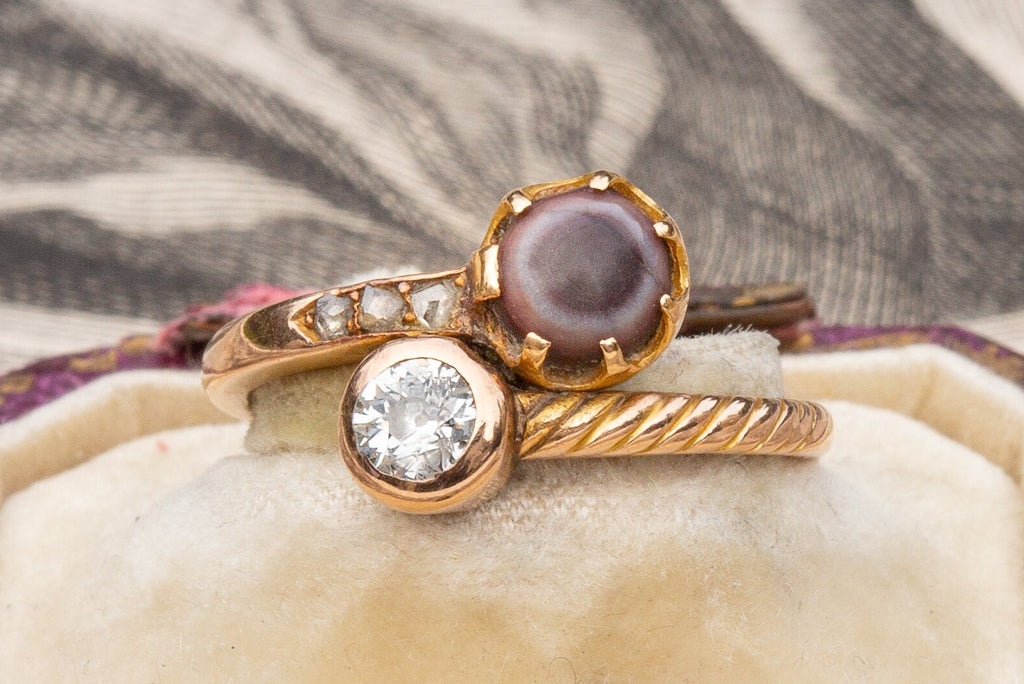 French Belle Époque Toi et Moi Ring – Ravensbury Antiques