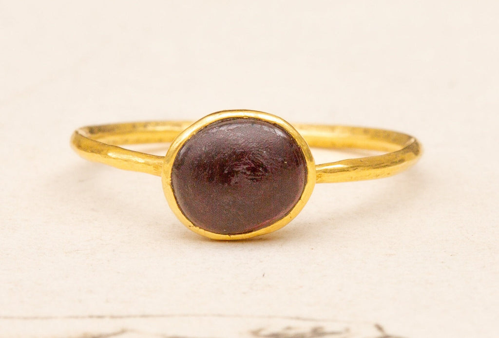 15th-16th Century Carbuncle Garnet Gold Ring – Ravensbury Antiques